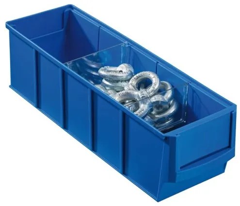 Allit Plastový regálový box ShelfBox typ A - 91 x 300 x 81 mm, 16 ks, modrý
