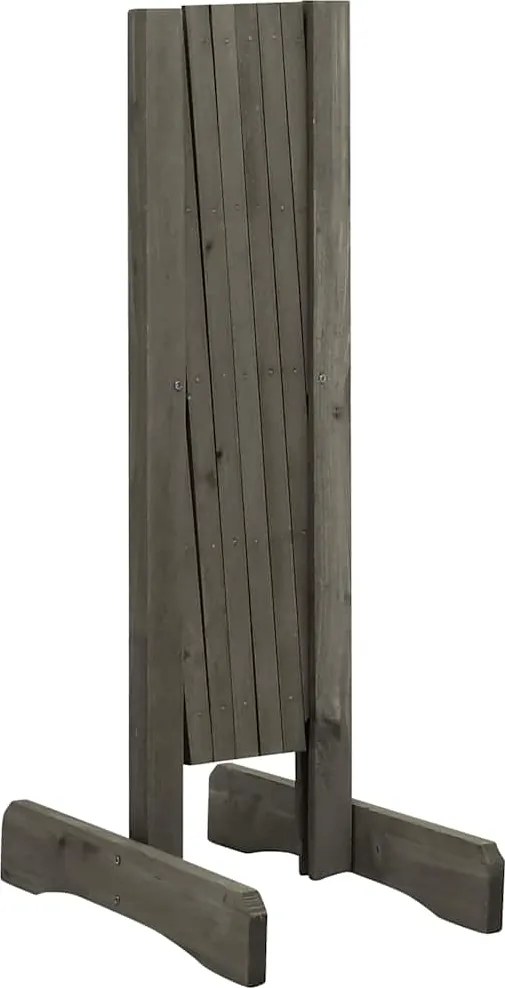 Zahradní trelážový plot šedý 120 x 60 cm masivní jedle 314823