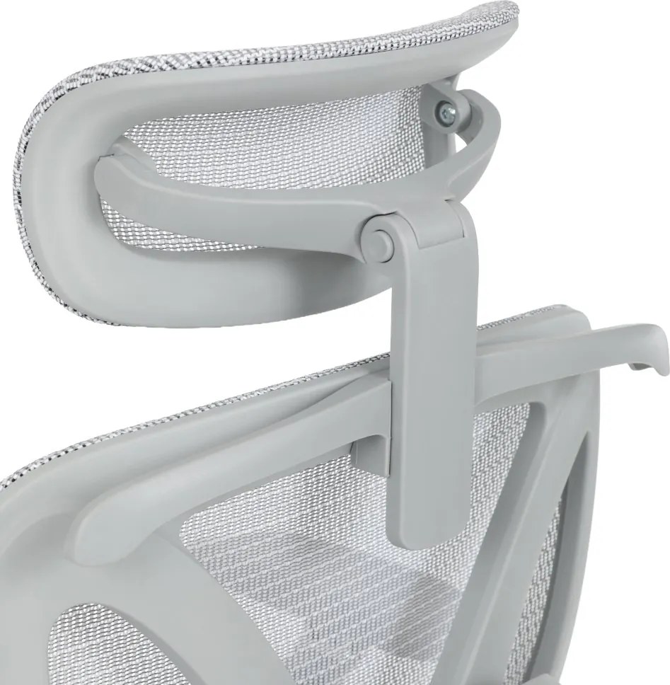 Kancelářská ergonomická židle PORTE II — síťovina, šedá