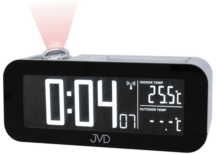 JVD Rádiem řízený svítící budík s projekcí RB93