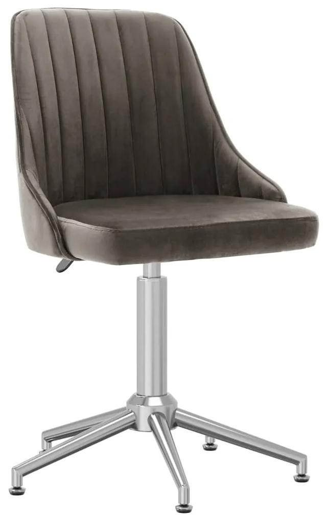 3090027 vidaXL Otočná kancelářská židle tmavě šedá samet