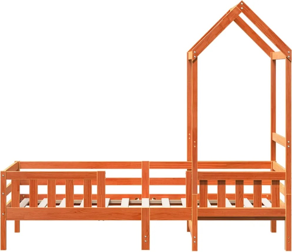 Rám postele se střechou voskově hnědý 100x200 cm masiv borovice 3282158