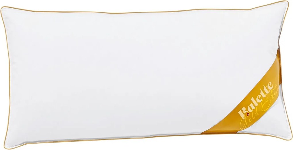 Balette deLuxe Polštář z husího peří a prachového peří Gold-Edition (40 x 80 cm)