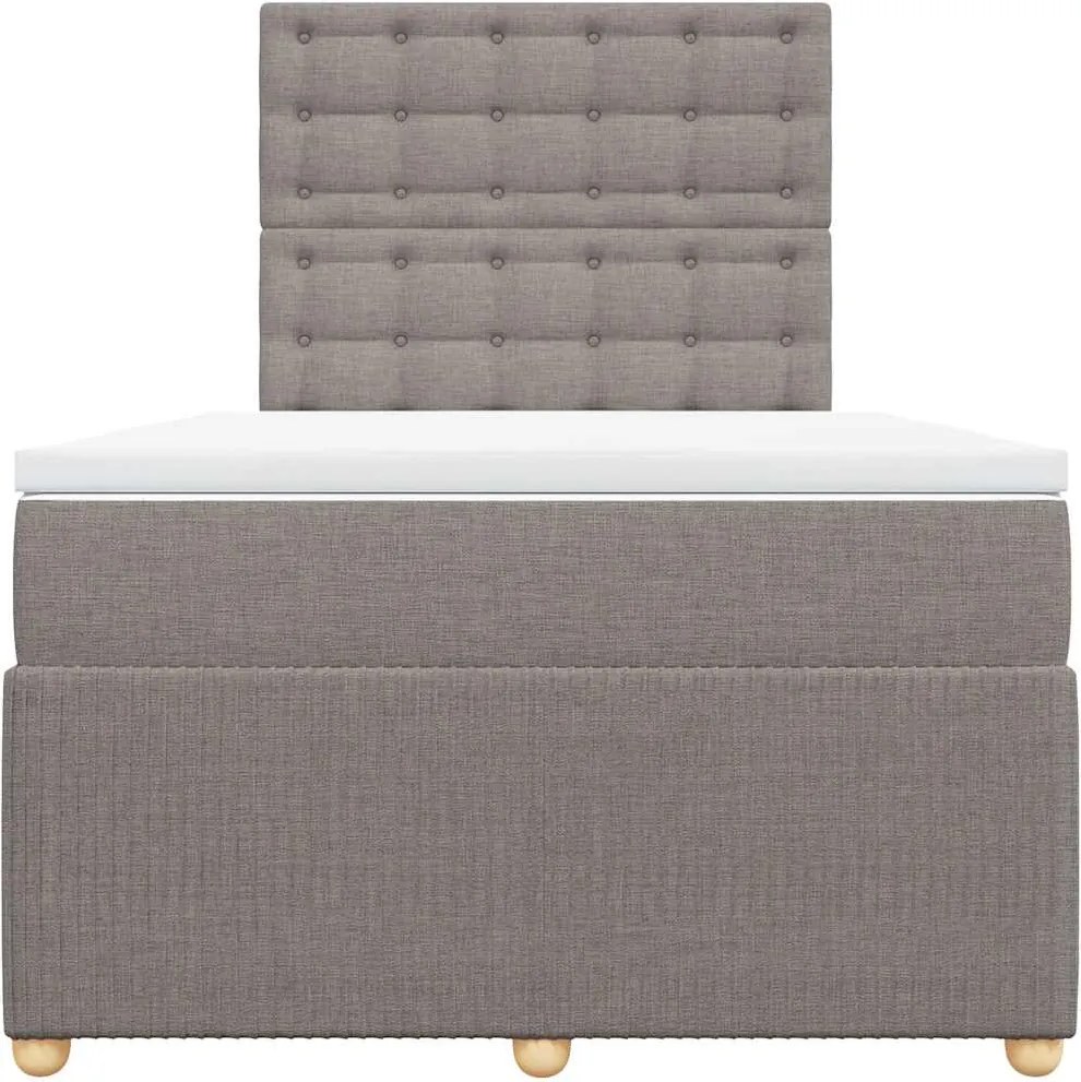 Box spring postel s matrací taupe 120x200 cm textil 3294341