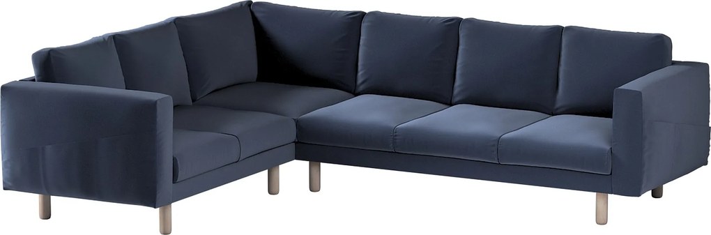 Potah na pohovku IKEA Norsborg rohová 5-místná barva tmavě modrá látka sametová