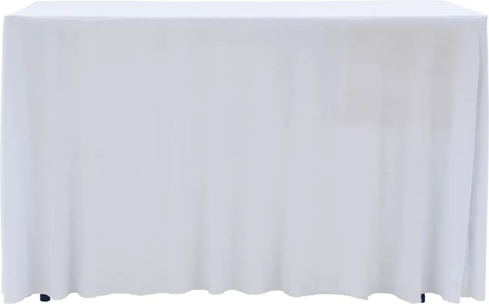Rautové sukně s řasením 2 ks bílé 243 x 76 x 74 cm 133586