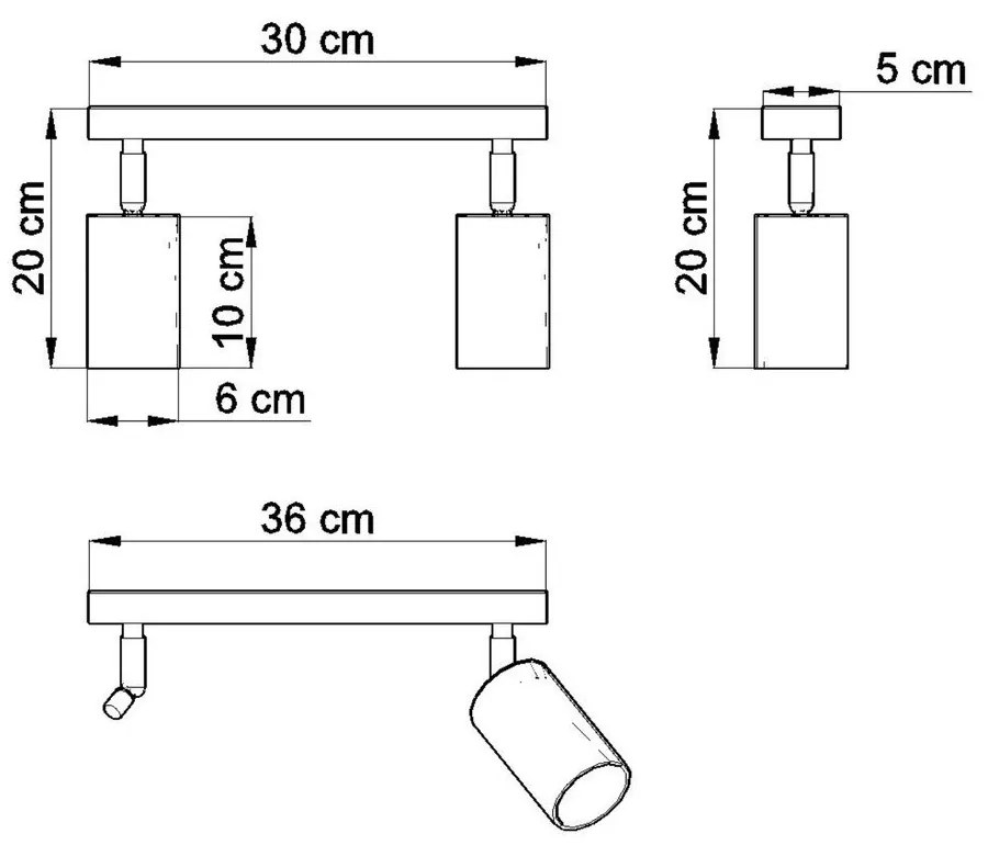 Dřevěné stropní svítidlo Sollux Ludwik