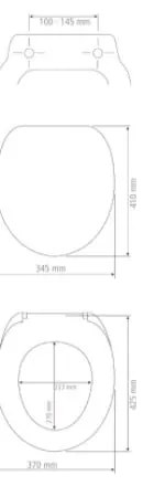 WC sedátko Wenko Onyx, 41 x 34,5 cm