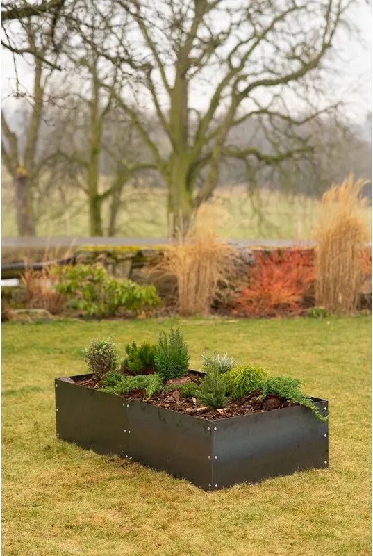 Alto Vyvýšený záhon 74 x 148 x 36 cm, corten CORGARDEN 1012