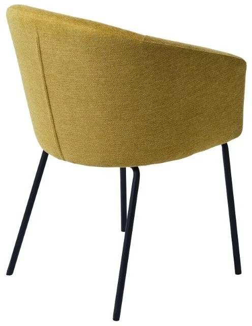 Designová jídelní židle Paulina hořčicová