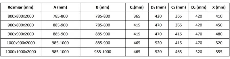 Mexen Velar L Duo, sprchový kout s posuvnými dveřmi 80 x 80 cm, 8mm šedé sklo, černá matná, 871-080-080-02-43-70