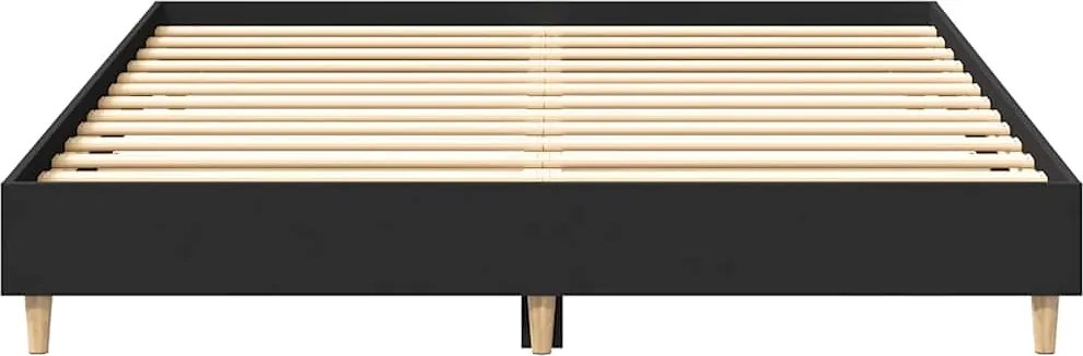 Rám postele bez matrace černý 150x200 cm Technické dřevo 3328709