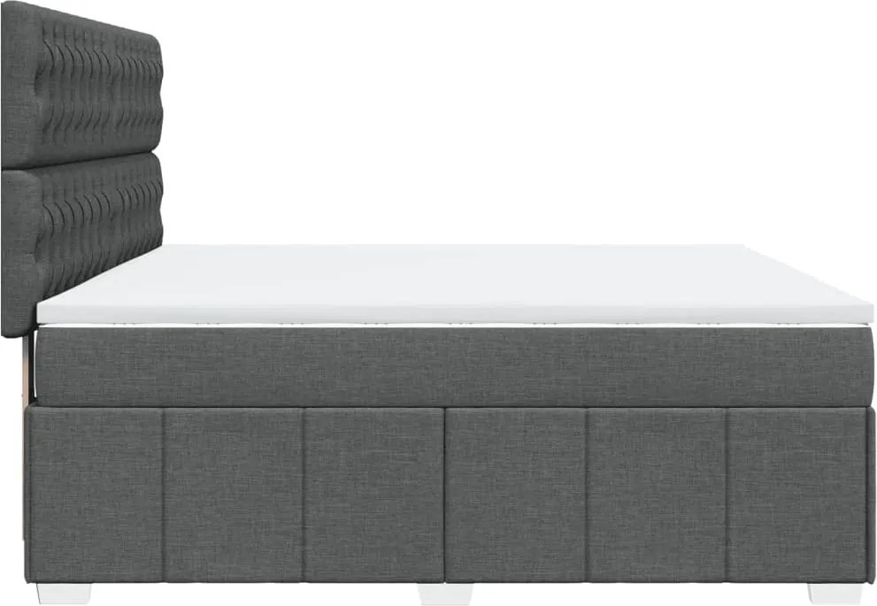 Box spring postel s matrací tmavě šedá 180x200 cm textil 3294055