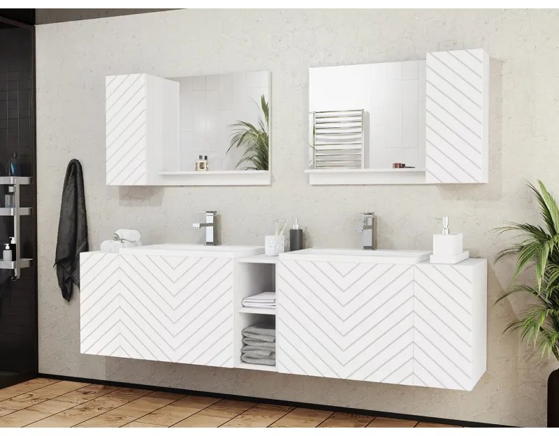 Koupelnová sestava Najrip I, Sifon k umyvadlu: ne, Barva dřeva: bílá