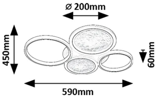 Rabalux 71378 - LED Stm. stropní svítidlo ARANIS LED/40W/230V 3000-6500K + DO