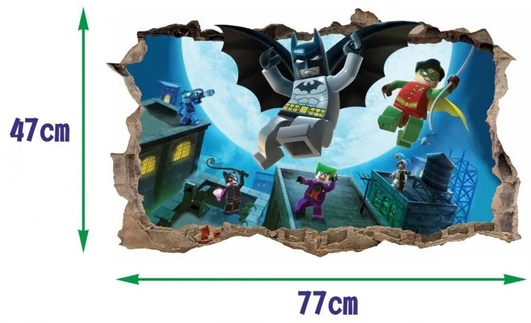 Nálepka na zeď Batman Superhero 47x77cm