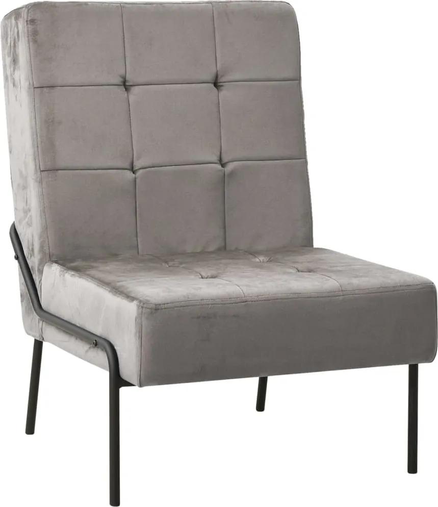 vidaXL Relaxační židle 65 x 79 x 87 cm samet [325775] Barva: Tmavě šedá