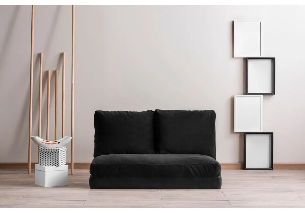 Hanah Home Futonová rozkládací pohovka TAIDA černá 859FTN1265