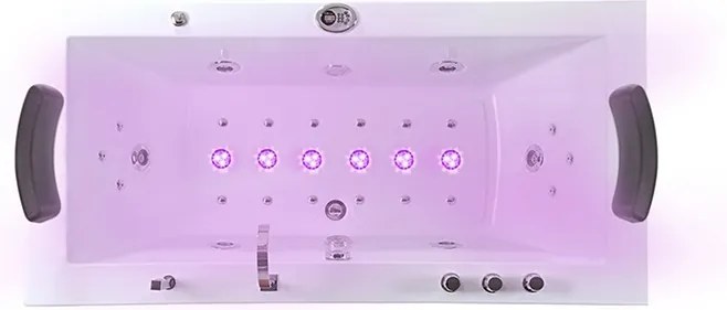 BPS-koupelny Hydromasážní vana RAMONA 640H 180x90 s ohřevem vody