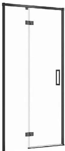Cersanit Larga - Sprchové dveře 100x195 cm, levé, černá/čiré sklo S932-129