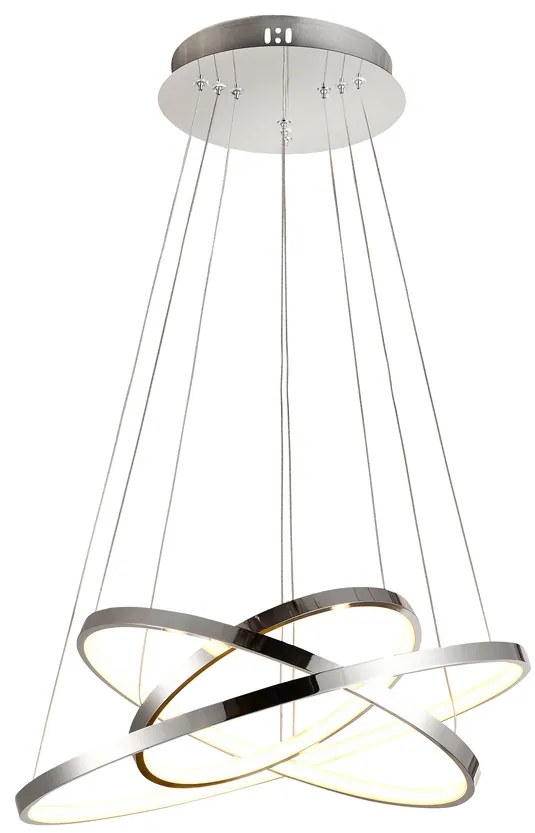 Chromové závěsné LED svítidlo Lune kulaté 50cm 60W  - Candellux