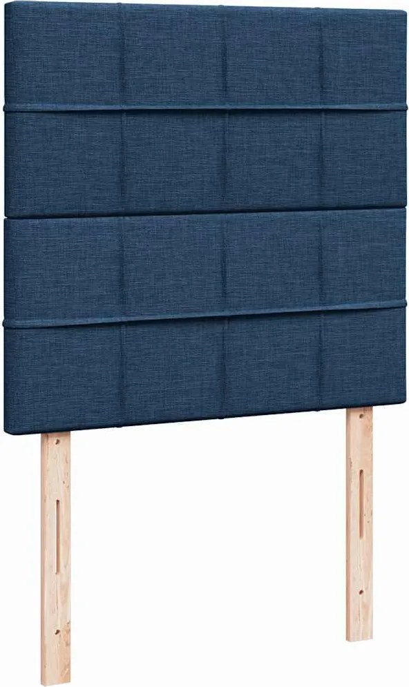 Box spring postel s matrací modrá 90x190 cm textil 3291917