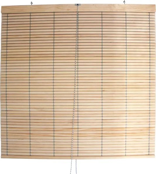 Vingo Dřevěná roleta na pergolu – přírodní Šířka rolety: 100 cm, Rozvin rolety: 100 cm