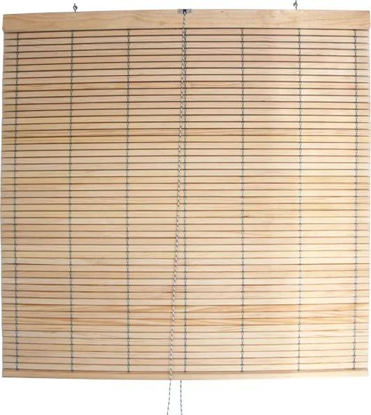 Vingo Dřevěná roleta na pergolu – přírodní Šířka rolety: 150 cm, Rozvin rolety: 220 cm