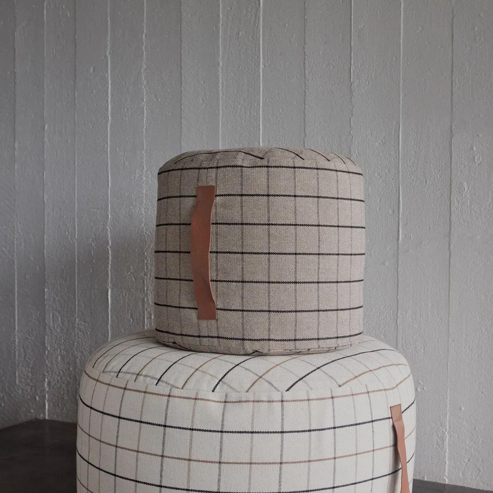 Krémový sedací vak Grid – OYOY Living Design