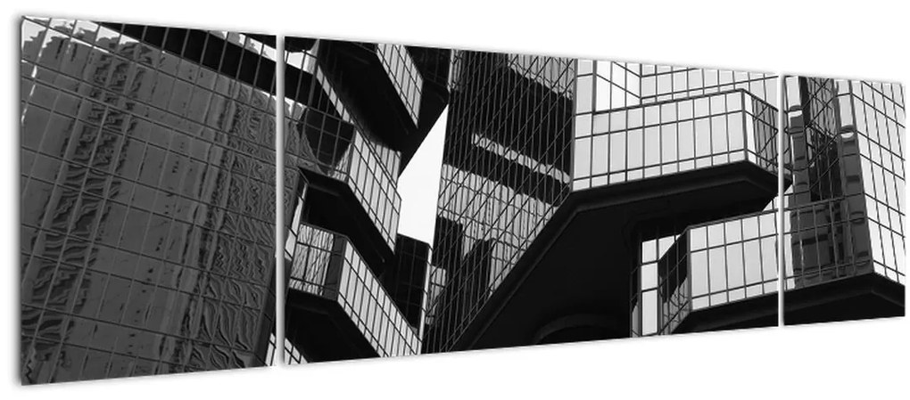 Obraz skleněných budov (170x50 cm)