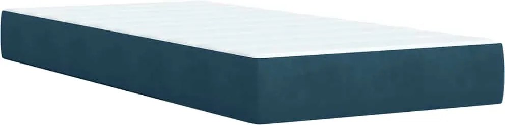 Box spring postel s matrací modrá 80 x 200 cm samet 3287594