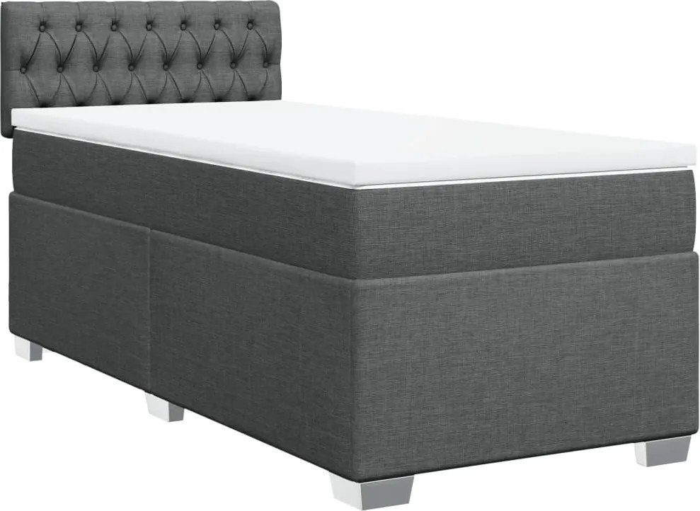 Box spring postel s matrací tmavě šedá 80 x 200 cm textil 3285723