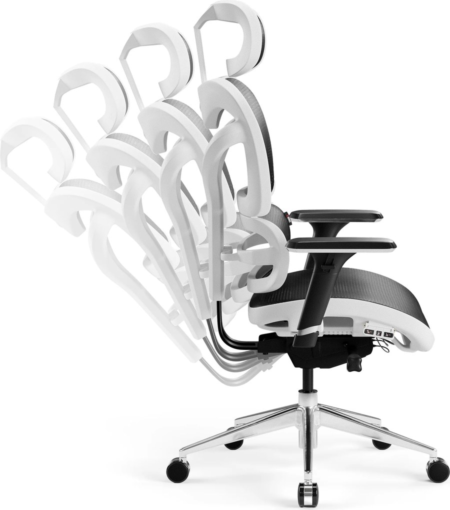 Ergonomická kancelářská židle, bílo-černá: Diablo V-Commander