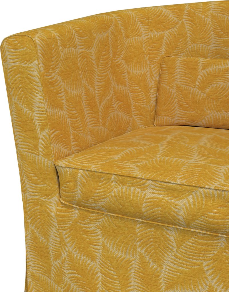 Potah na křeslo IKEA Ektorp Tullsta barva žlutá látka pletený vzor, vzorované