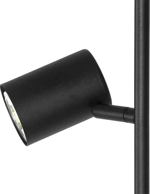 Moderní stojací lampa černá 3-světelná - Jeana