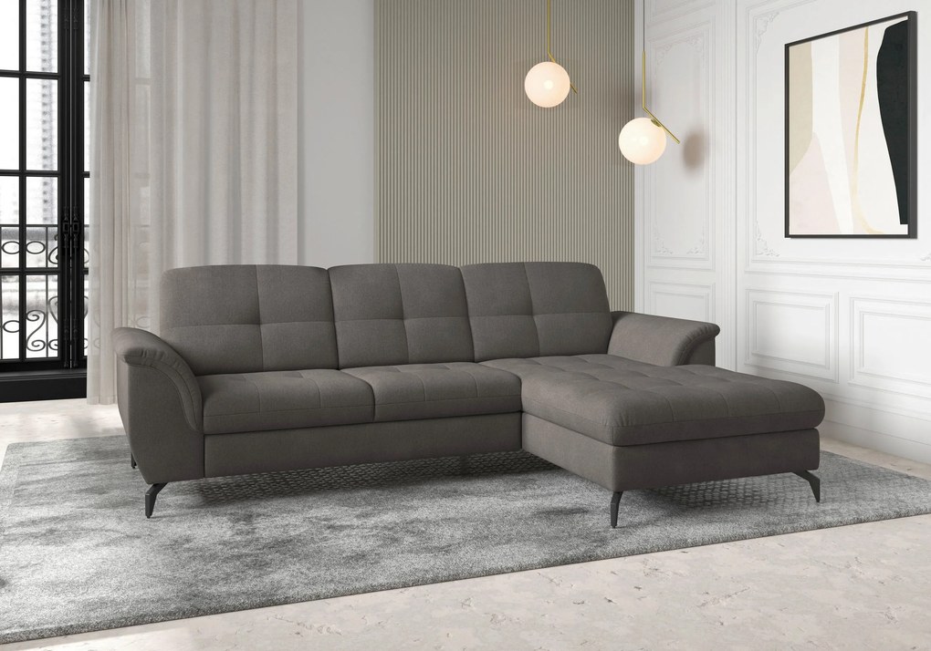 XXXLutz ROHOVÁ SEDAČKA, textil, barvy grafitu Sit & More - Sedací soupravy - 000144013303