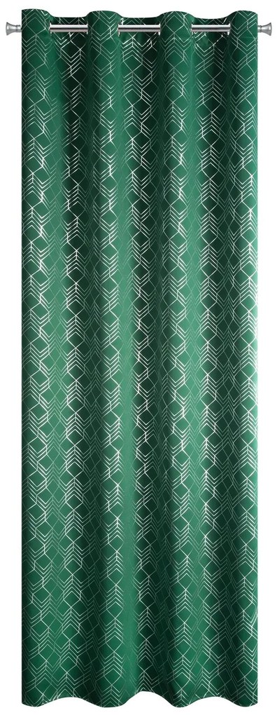 ZATEMŇOVACÍ ZÁVĚS NA KROUŽCÍCH POLY 140X250 CM ZELENÁ