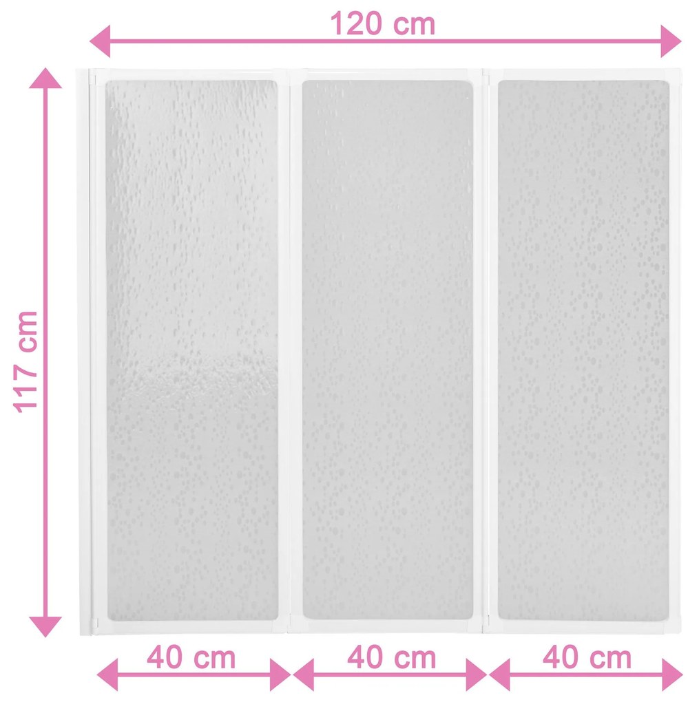 tectake 402750 tectake 402750 Vanová zástěna 120x117cm polypropylén