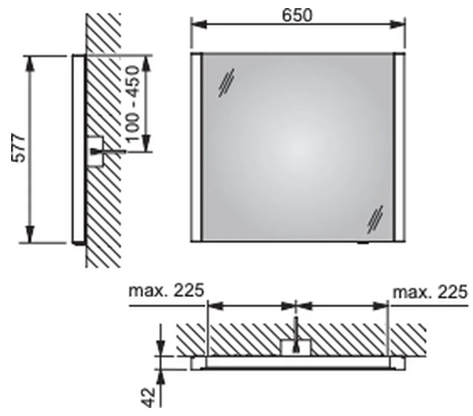 Keuco Royal Reflex 2 - Zrcadlo s osvětlením 1000 x 577 x 42 mm, 3 varianty osvětlení, stmívatelné, 14296003000