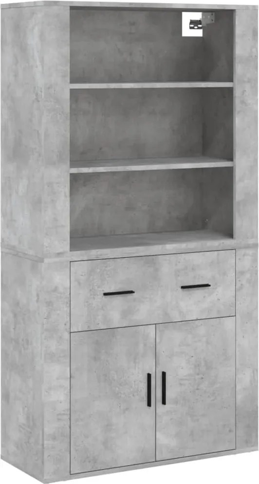 Skříň highboard betonově šedá kompozitní dřevo 3185379