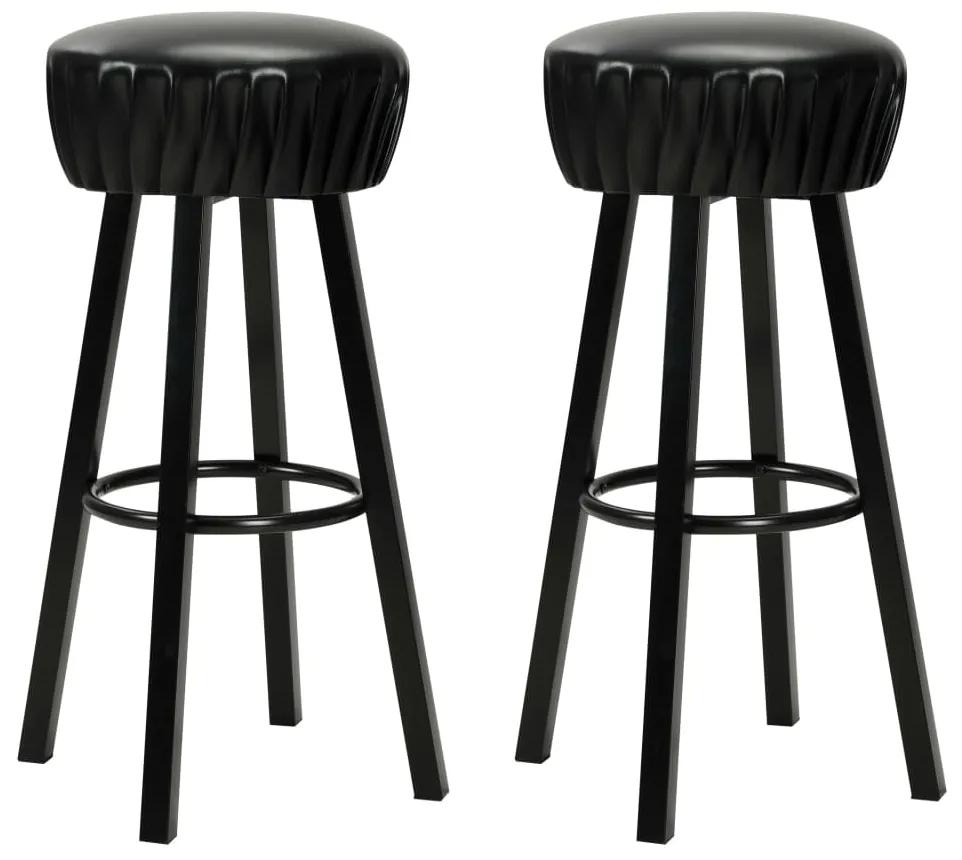 Barové židle 2 ks černé umělá kůže,  246730