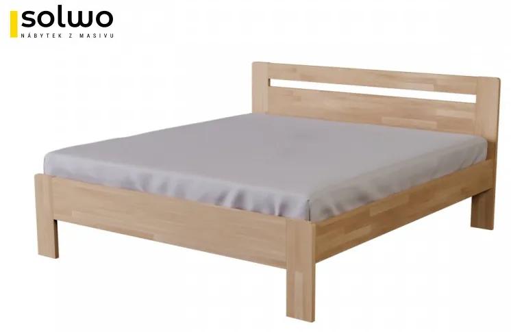 Masivní postel ANGELIKA - Solwo Design Dřevo a odstín oleje: BUK Cink - Olej odstín BO105, Rozměr spací plochy: 140x200