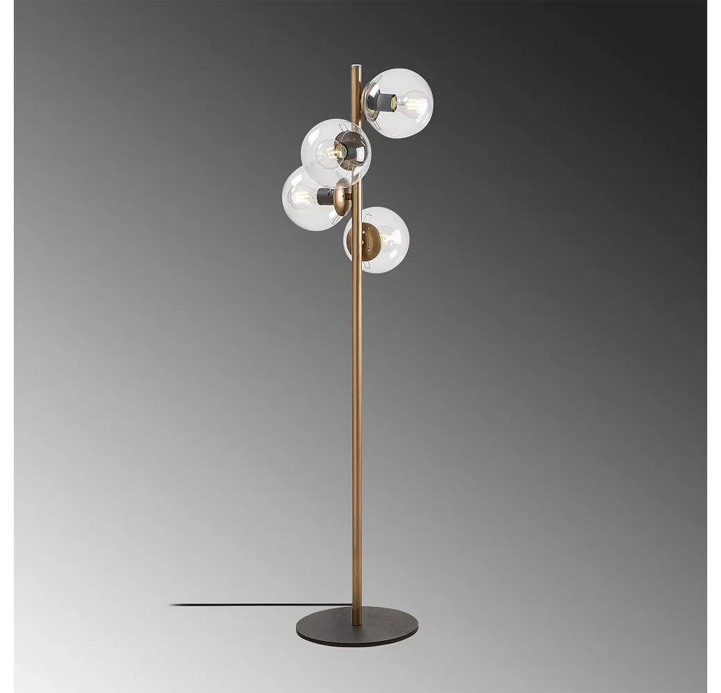 Designová stojanová lampa Qunsia II 130 cm zlatá