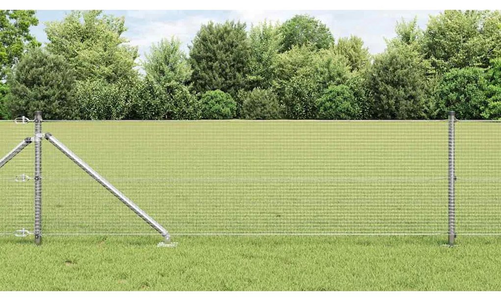 Svařované drátěné ploty s hroty 25 x 0,8 m Pozinkovaná ocel 3351958