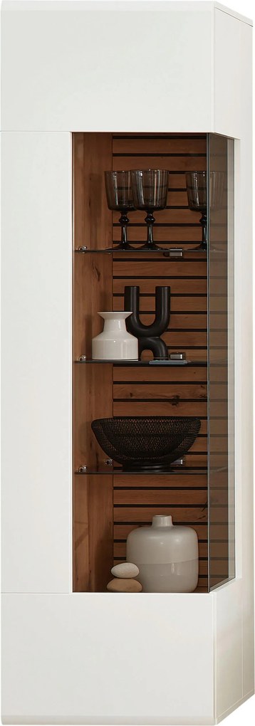 XXXLutz ZÁVĚSNÁ VITRÍNA, bílá, dub artisan, 49/167/40 cm Stylife - Závěsné vitríny - 001937008433