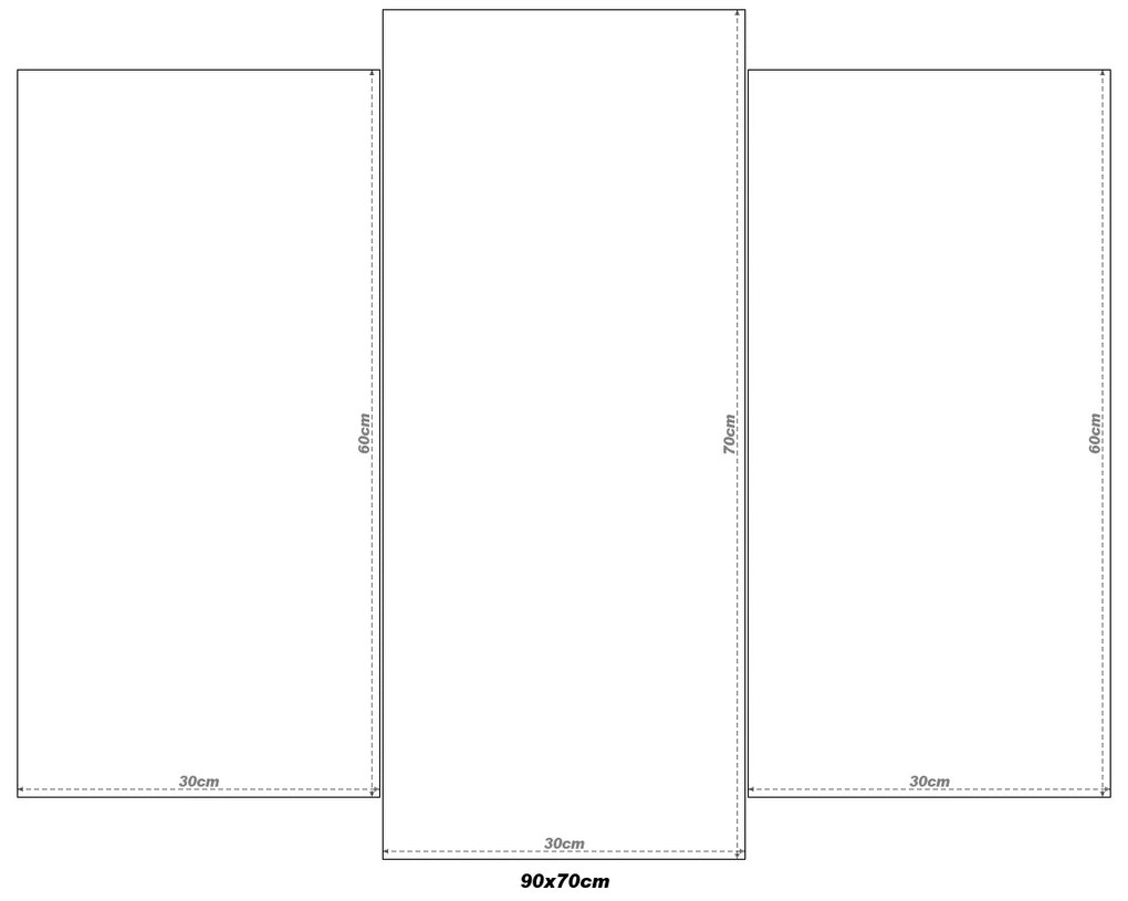 Gario Obraz s hodinami Krásné žluté pampelišky - 3 dílný Rozměry: 90 x 30 cm