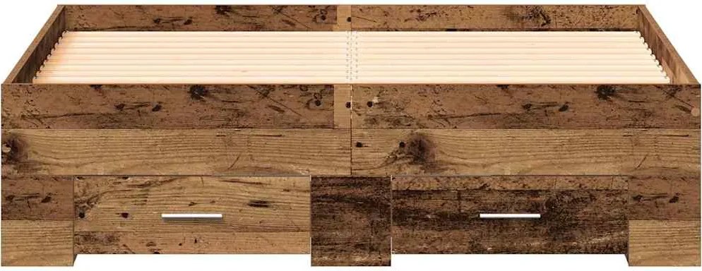 Rám postele Staré dřevo 120 x 190 cm Kompozitní dřevo 3333978