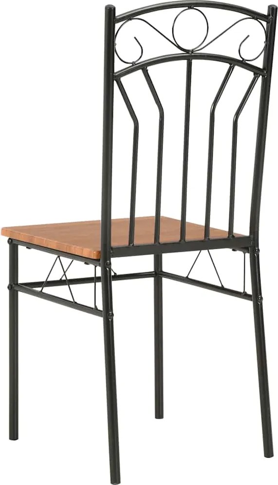Jídelní židle 4 ks hnědé MDF 281398