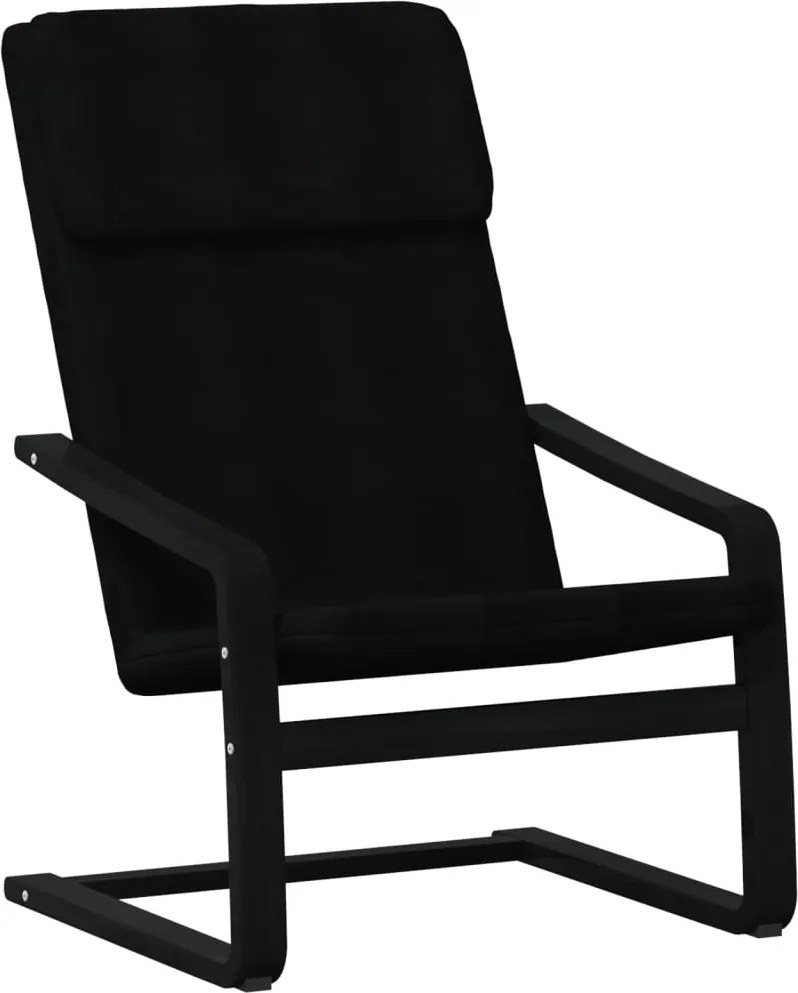 Relaxační křeslo s podnožkou černé textil 3154419