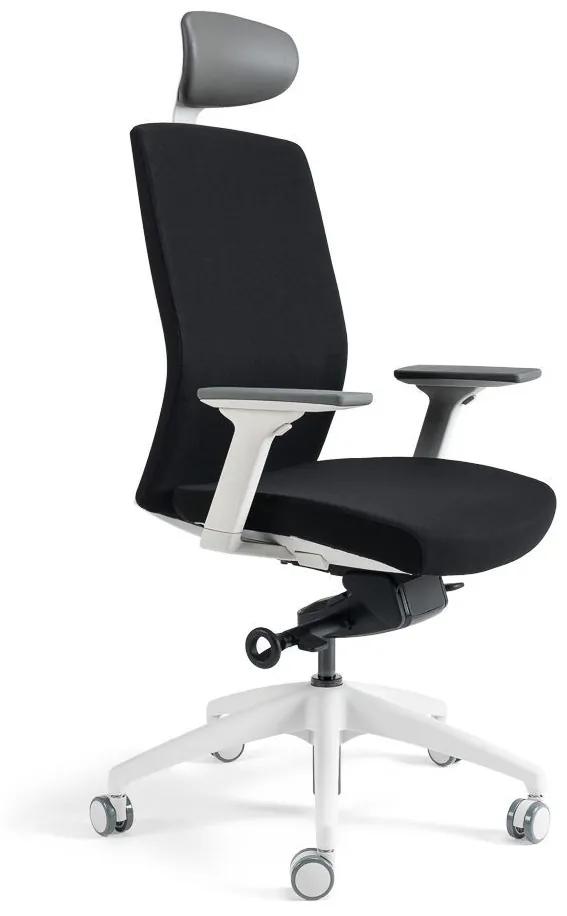 Office Pro Kancelářská židle J2 WHITE s podhlavníkem Barva potahu: J1-201 černá